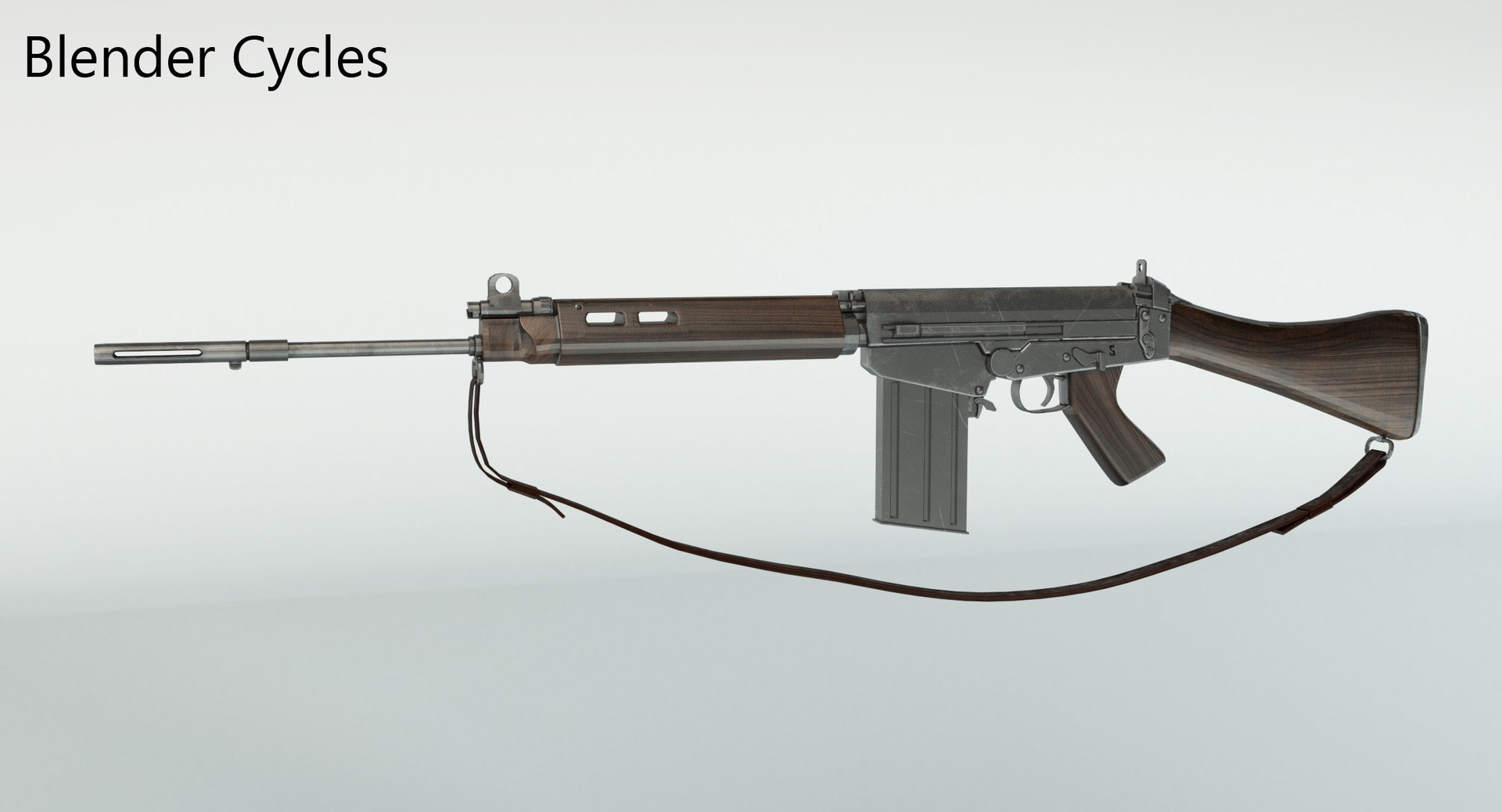 Self-loading Rifle L1a1 3d Model