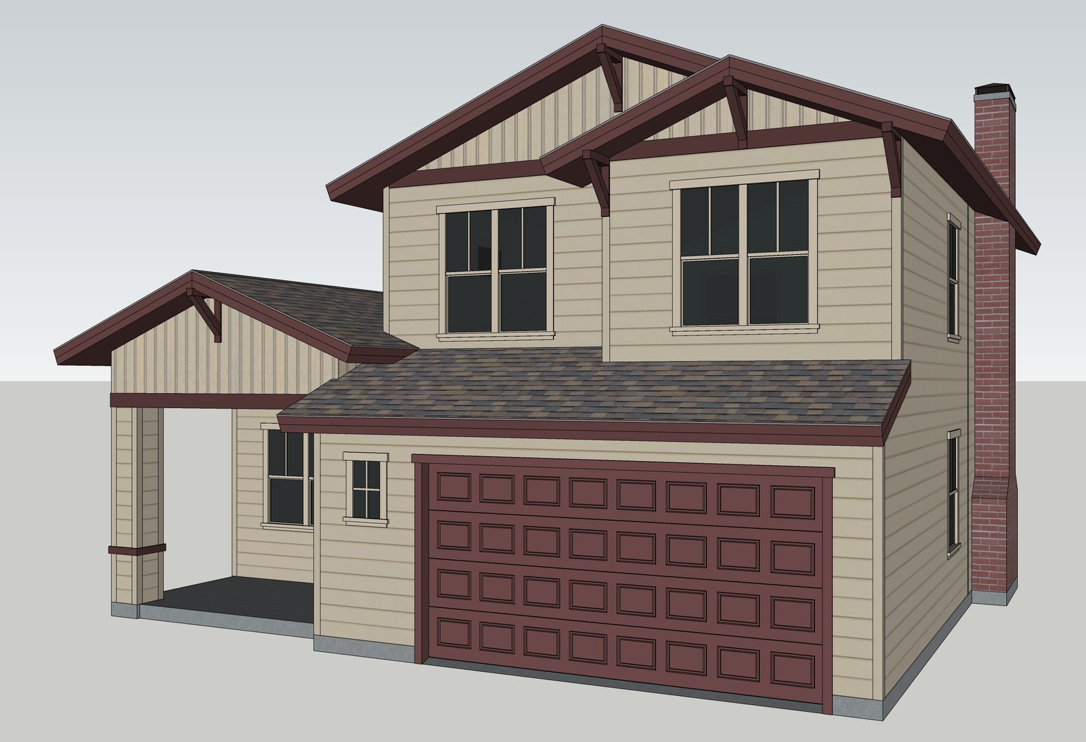 North Napa Home 3D Model - TurboSquid 1272530