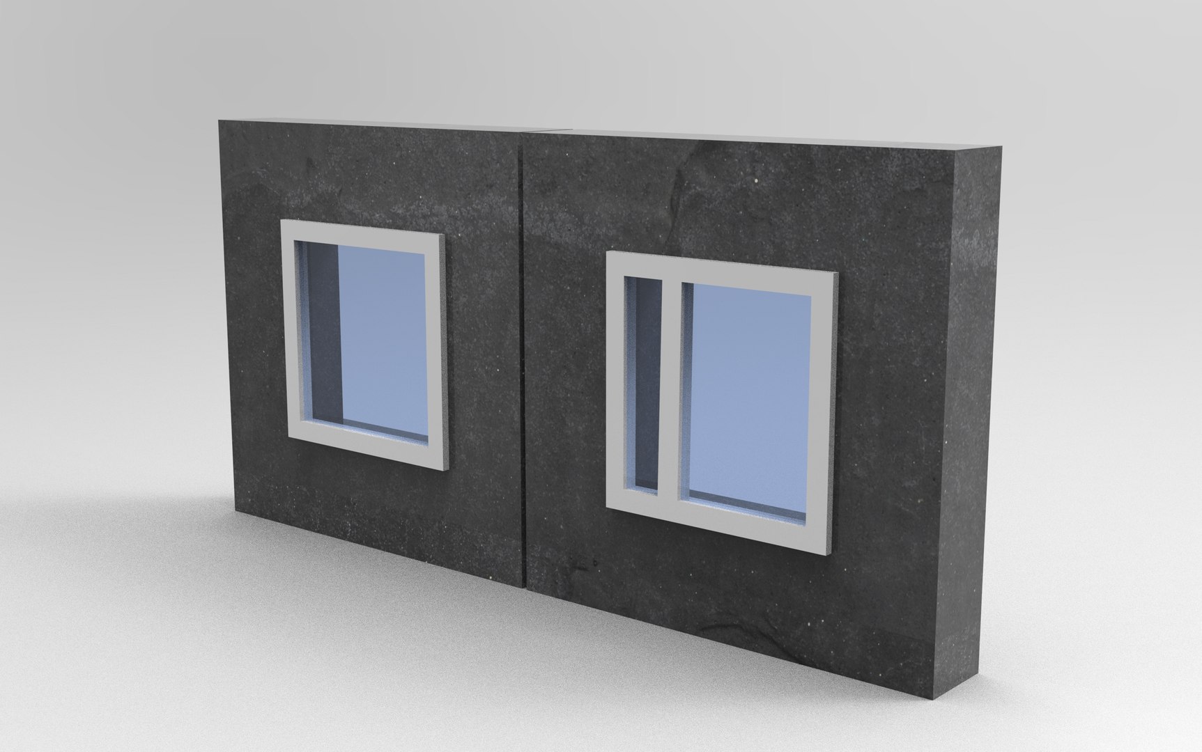 3D Model Windows And Part Of Wall - TurboSquid 1972952