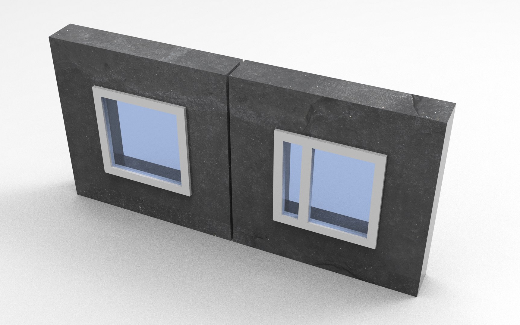 3D Model Windows And Part Of Wall - TurboSquid 1972952