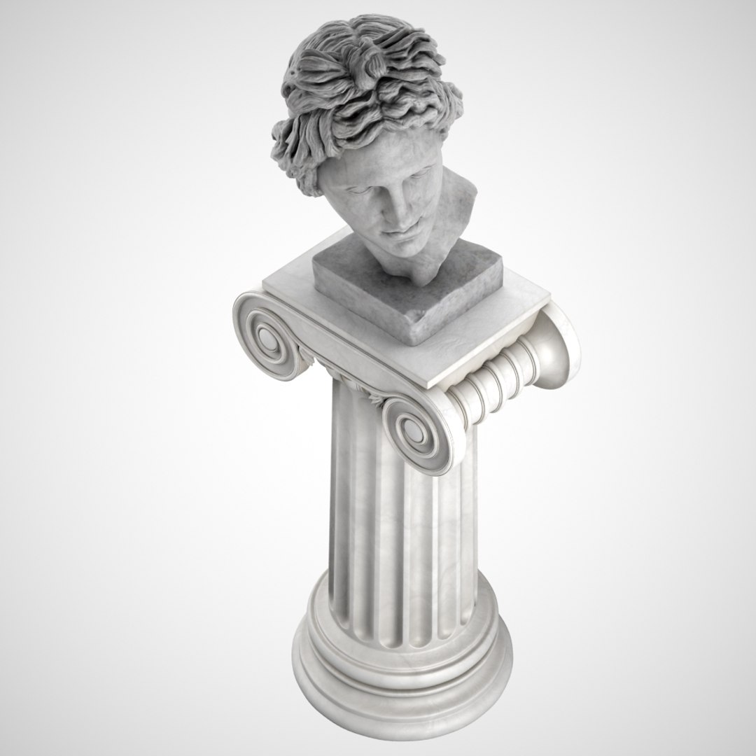 3d Decorative Sculpture Apollo Pedestal Model