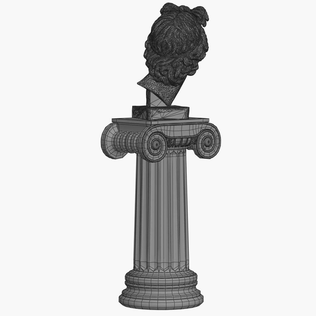 3d Decorative Sculpture Apollo Pedestal Model