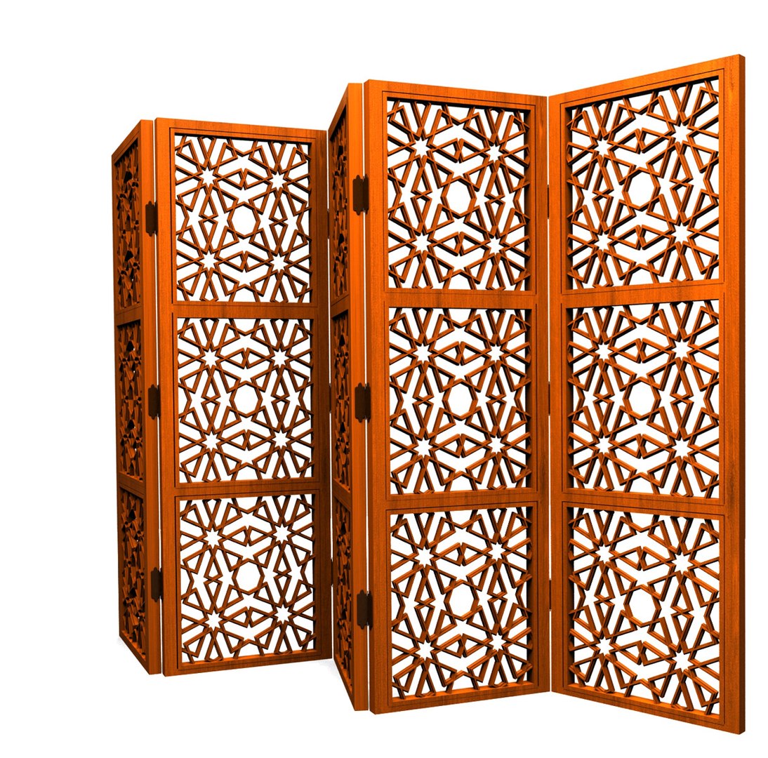 3d Islamic Folding Screen