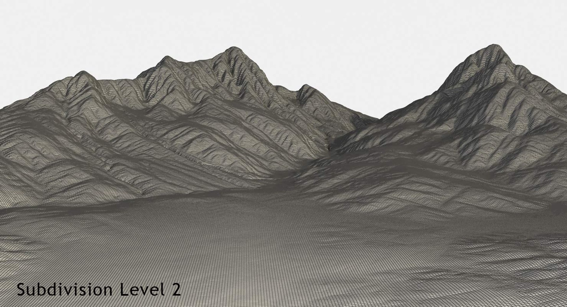 3d Model Mountain Range Alaska Terrain Landscape
