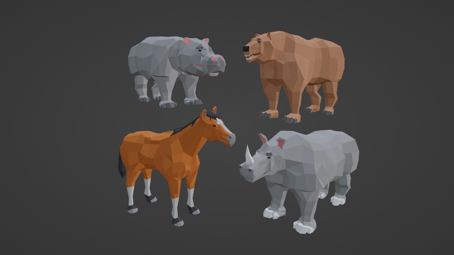 LOW POLY Animated Animals - COLLECTION 3D - TurboSquid 2174148