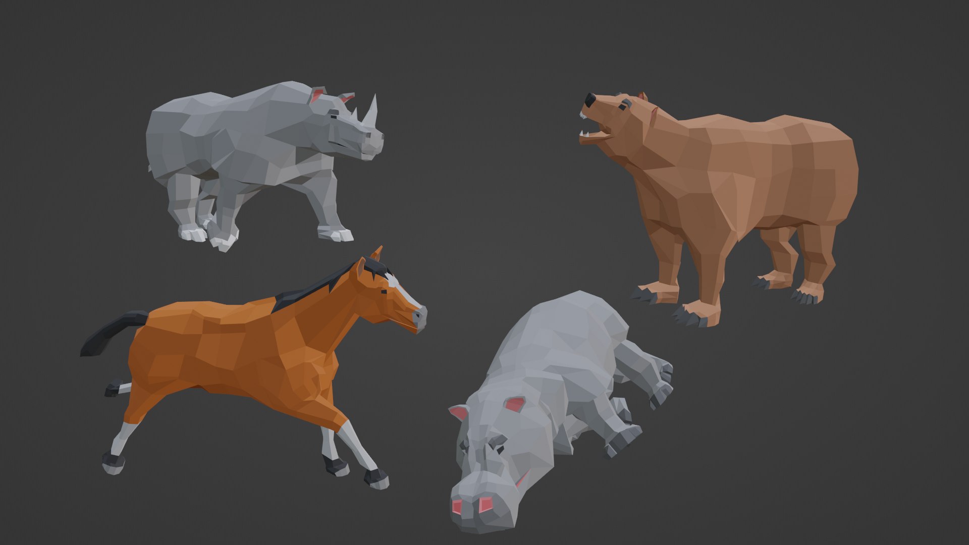 LOW POLY Animated Animals - COLLECTION 3D - TurboSquid 2174148