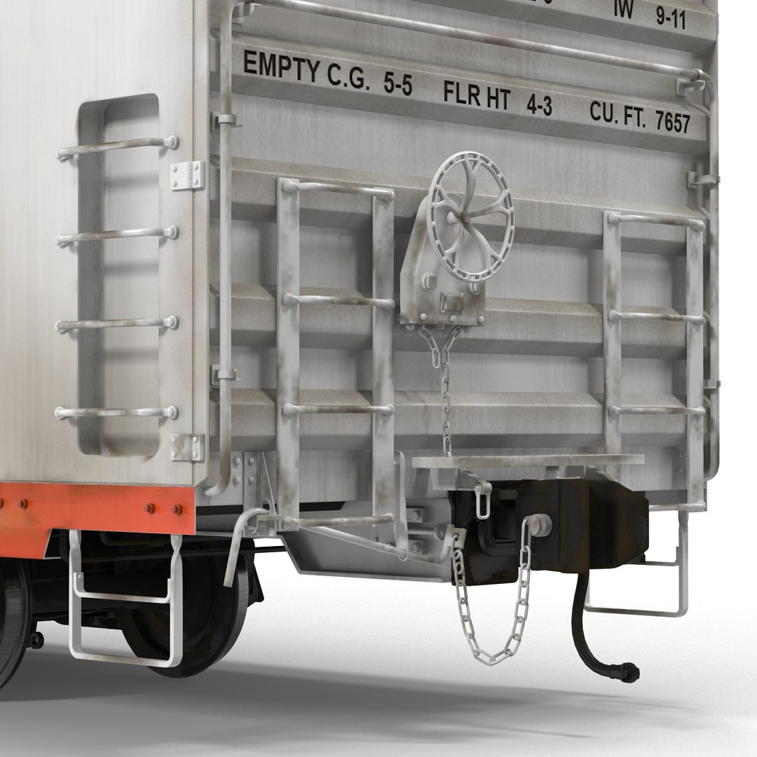 3d Railroad Refrigerator Car Cryotrans Model