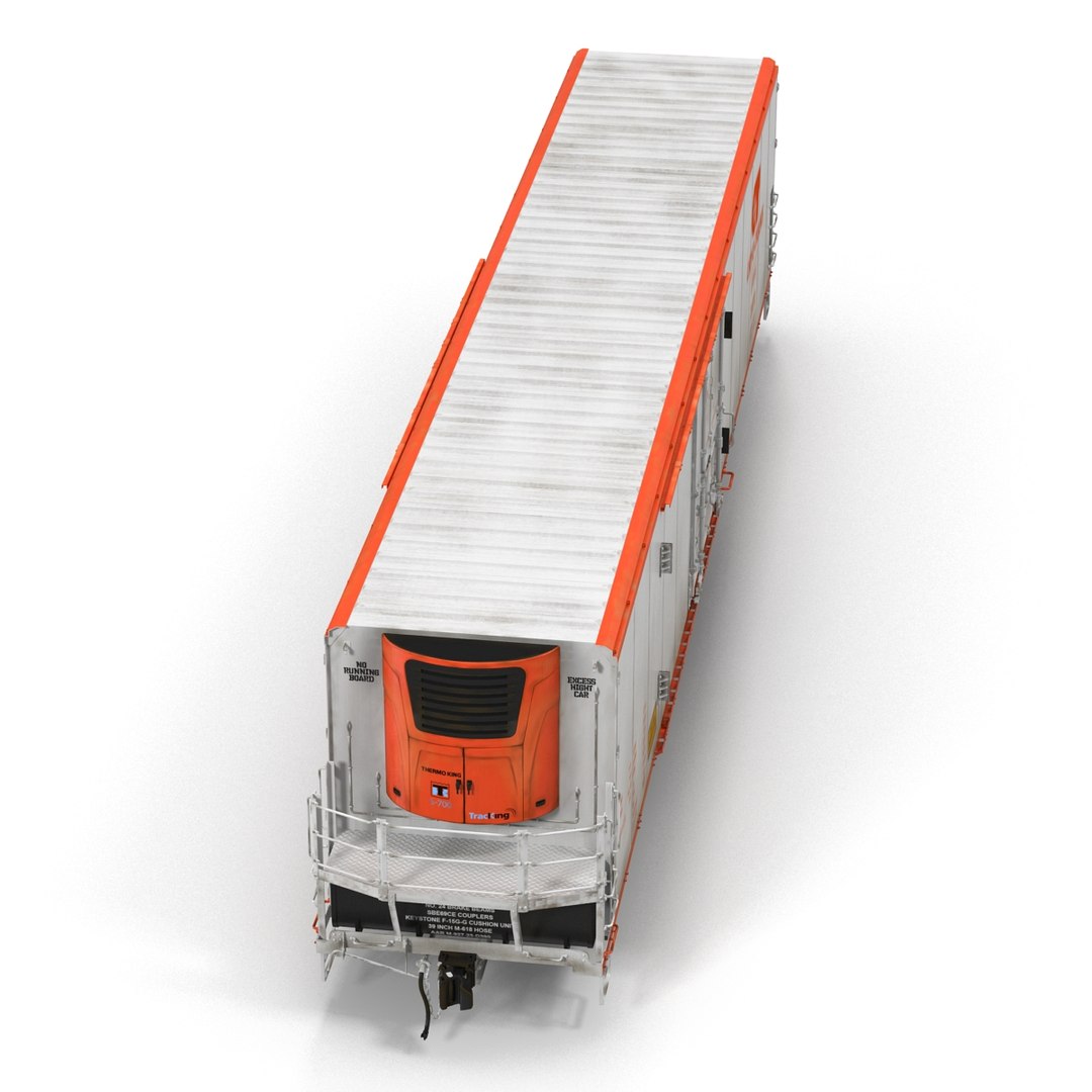 3d Railroad Refrigerator Car Cryotrans Model