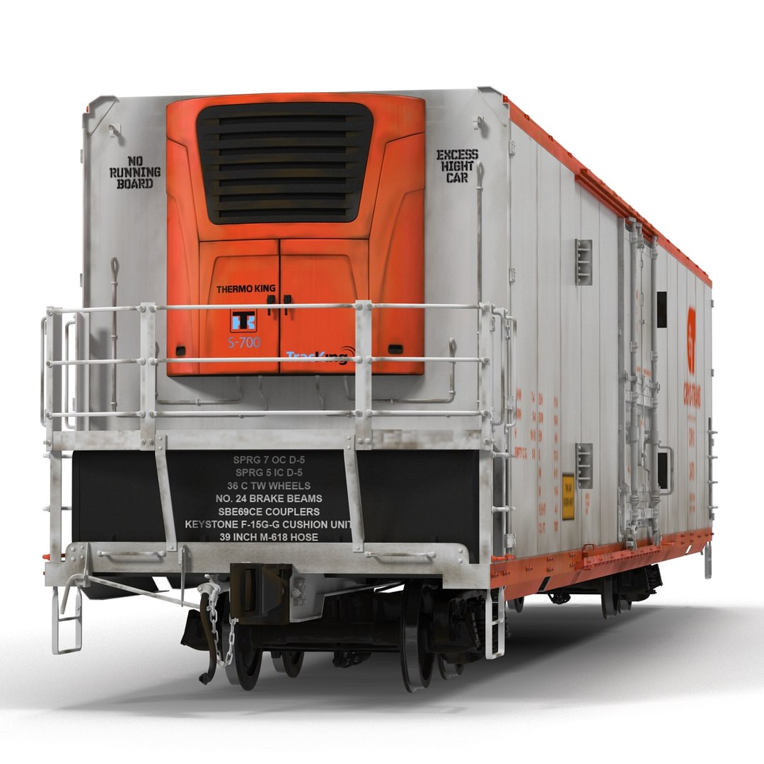3d Railroad Refrigerator Car Cryotrans Model