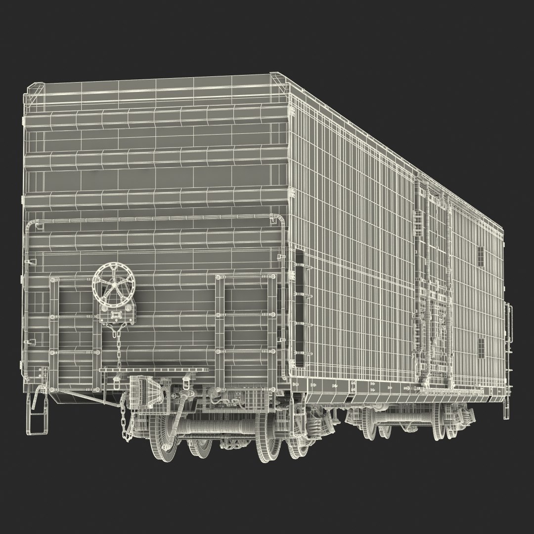 3d railroad refrigerator car cryotrans model
