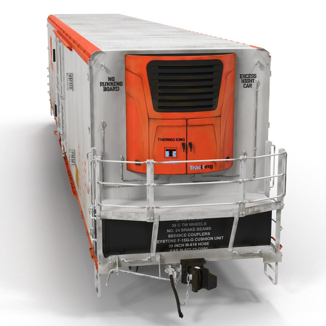 3d Railroad Refrigerator Car Cryotrans Model