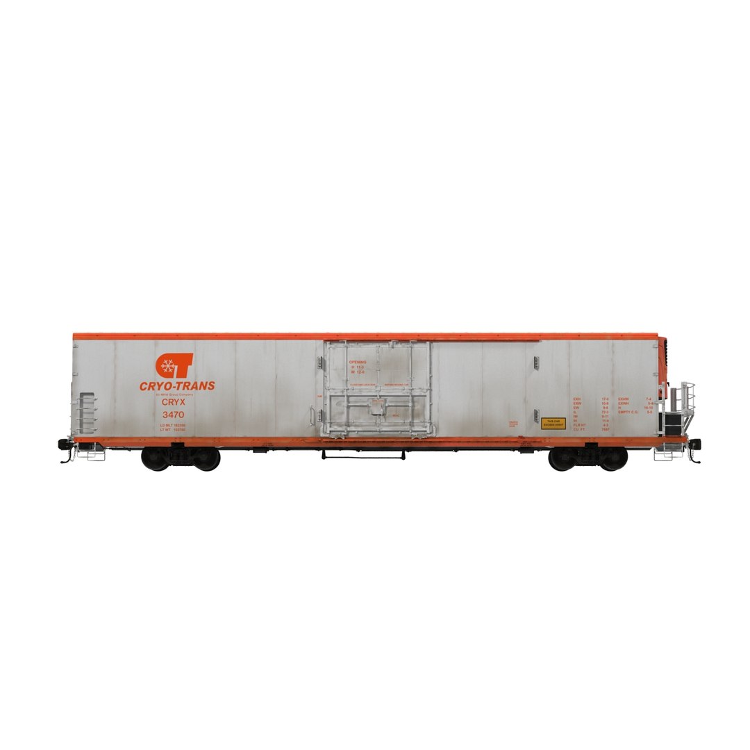 3d Railroad Refrigerator Car Cryotrans Model