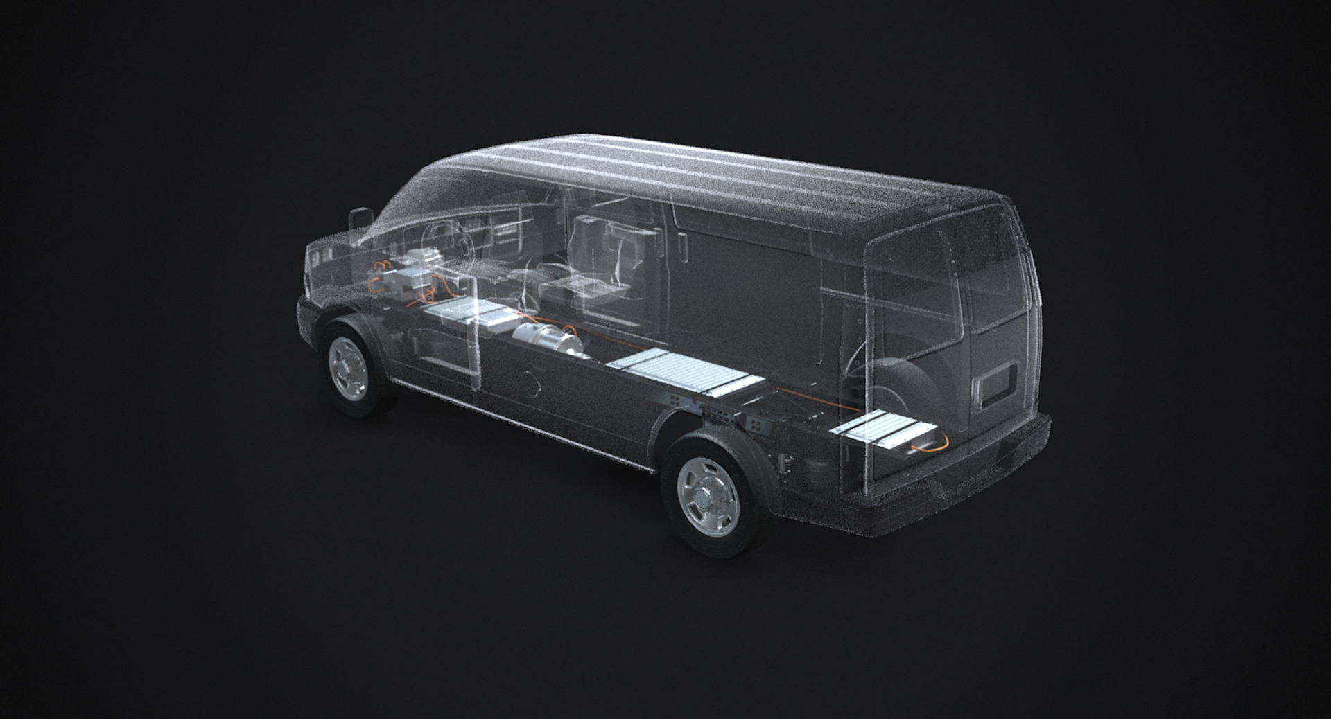 Electric Van X-ray 3D Model - TurboSquid 1332341