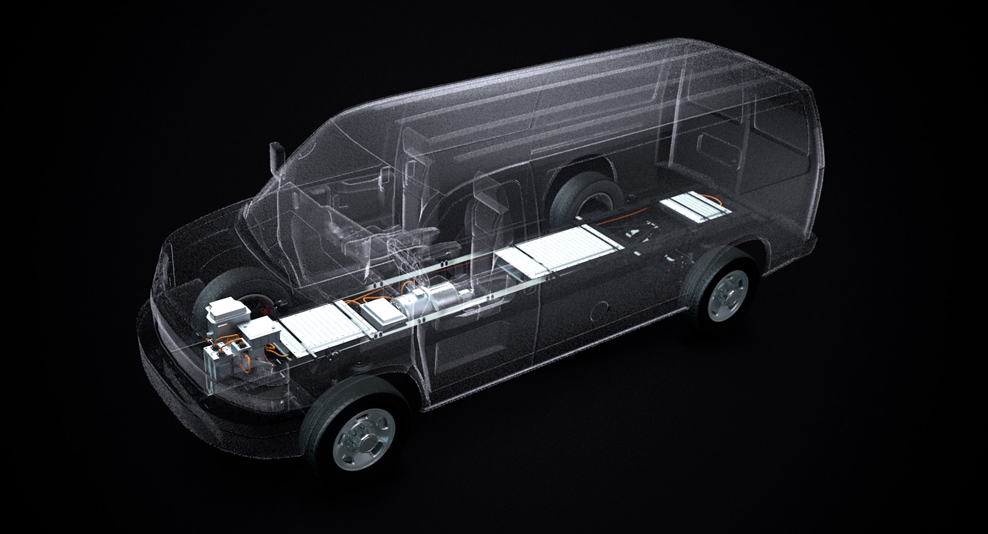 Electric Van X-ray 3D Model - TurboSquid 1332341