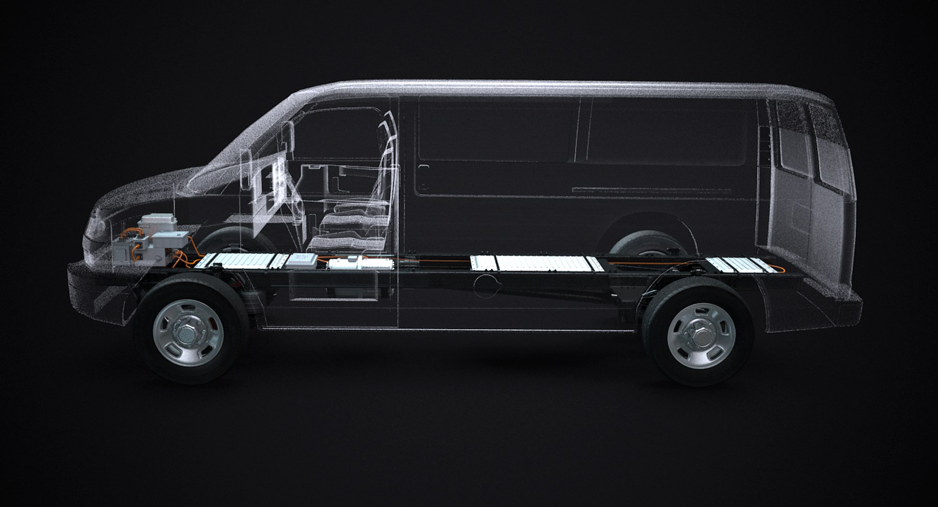Electric Van X-ray 3D Model - TurboSquid 1332341