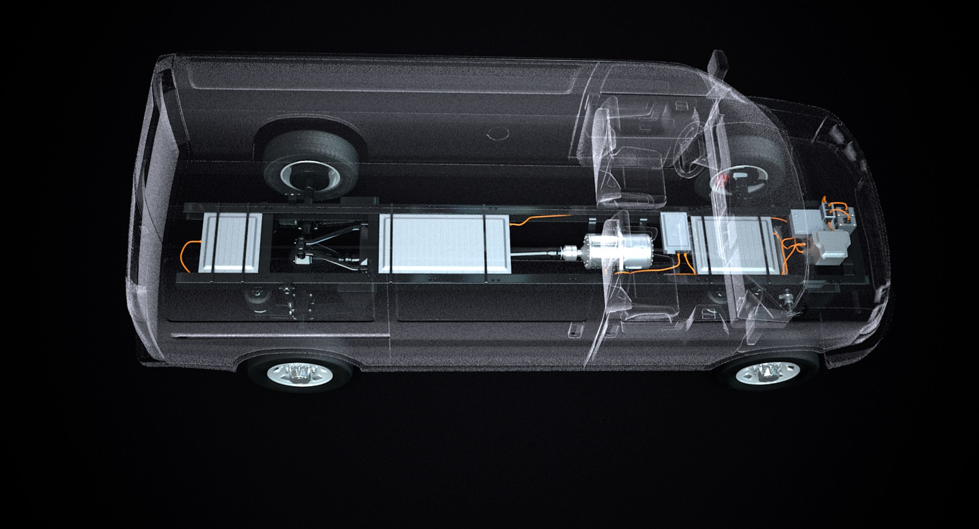 Electric Van X-ray 3D Model - TurboSquid 1332341