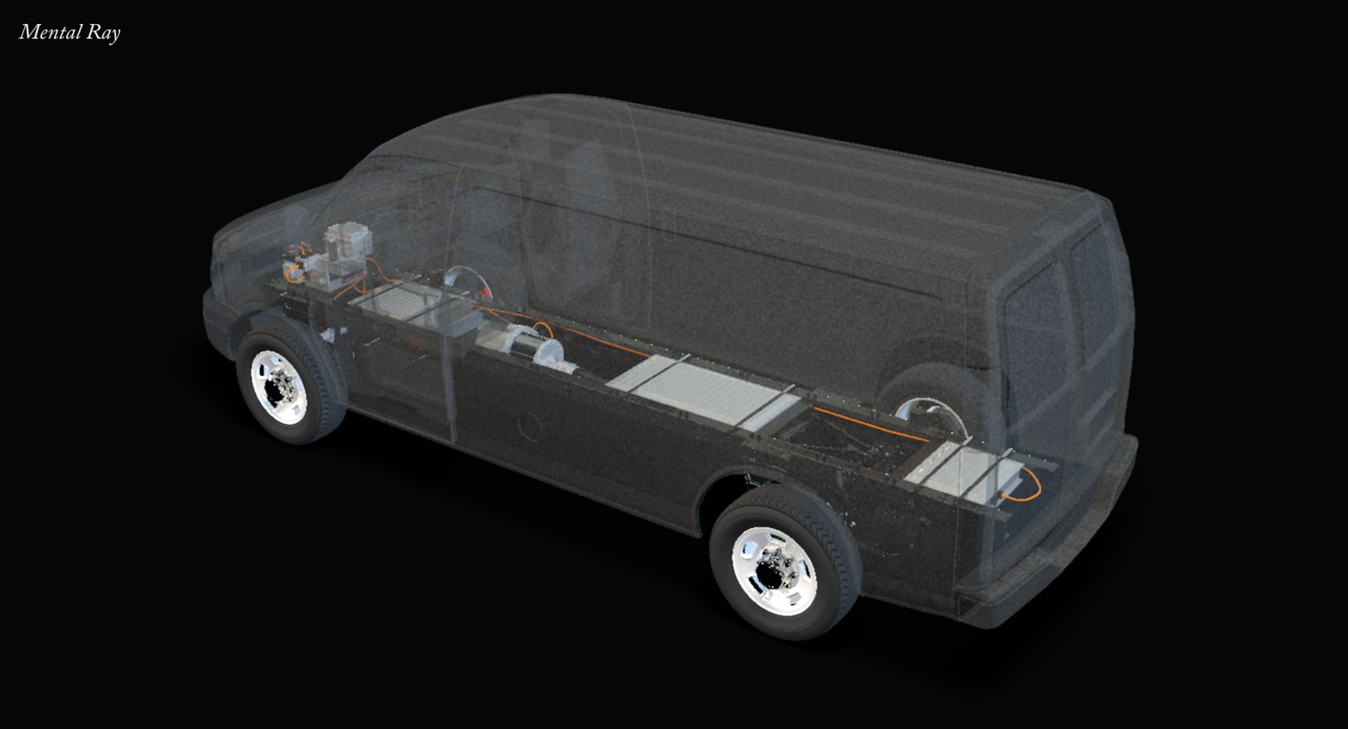 Electric Van X-ray 3D Model - TurboSquid 1332341