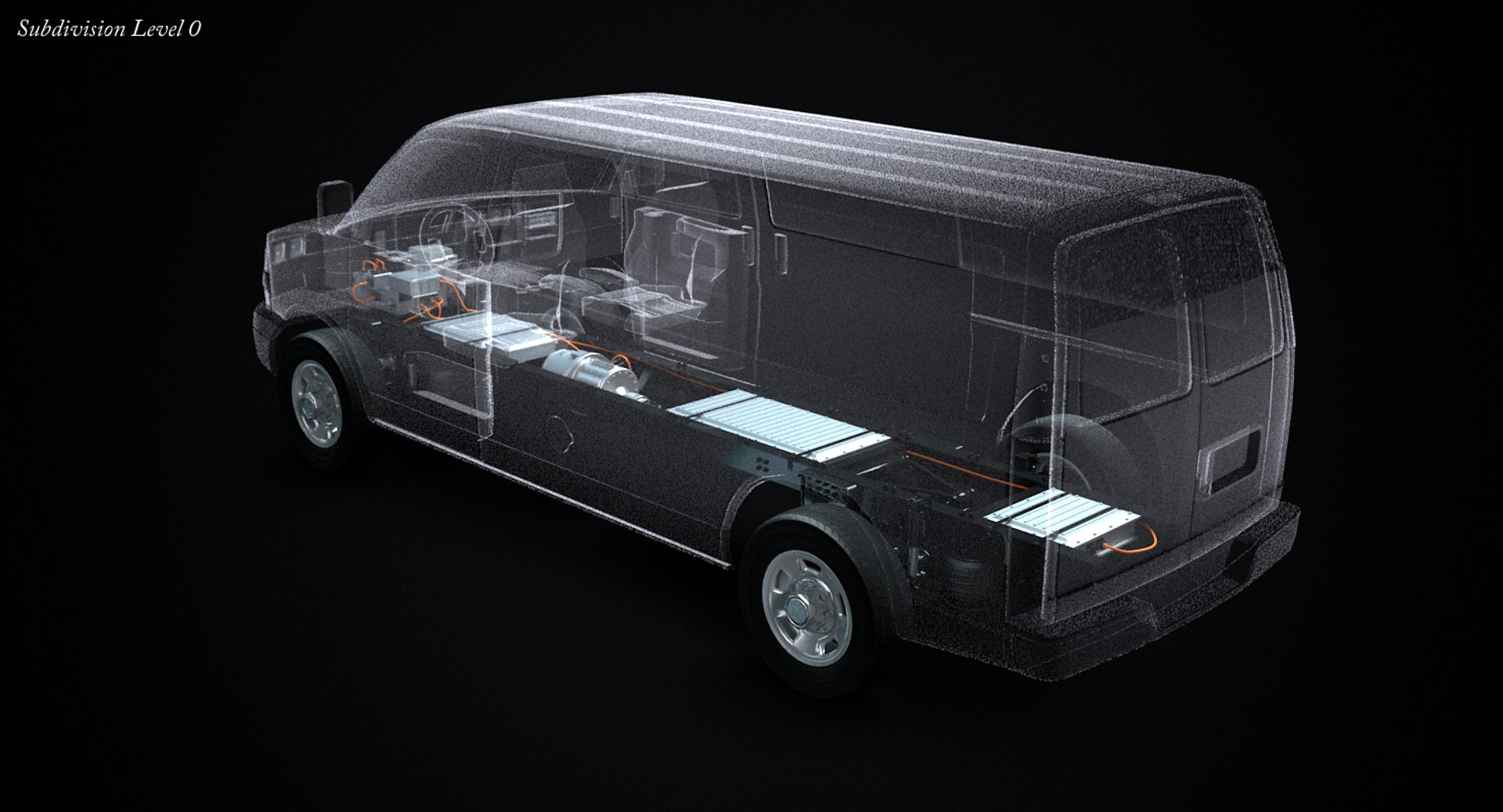 Electric Van X-ray 3D Model - TurboSquid 1332341