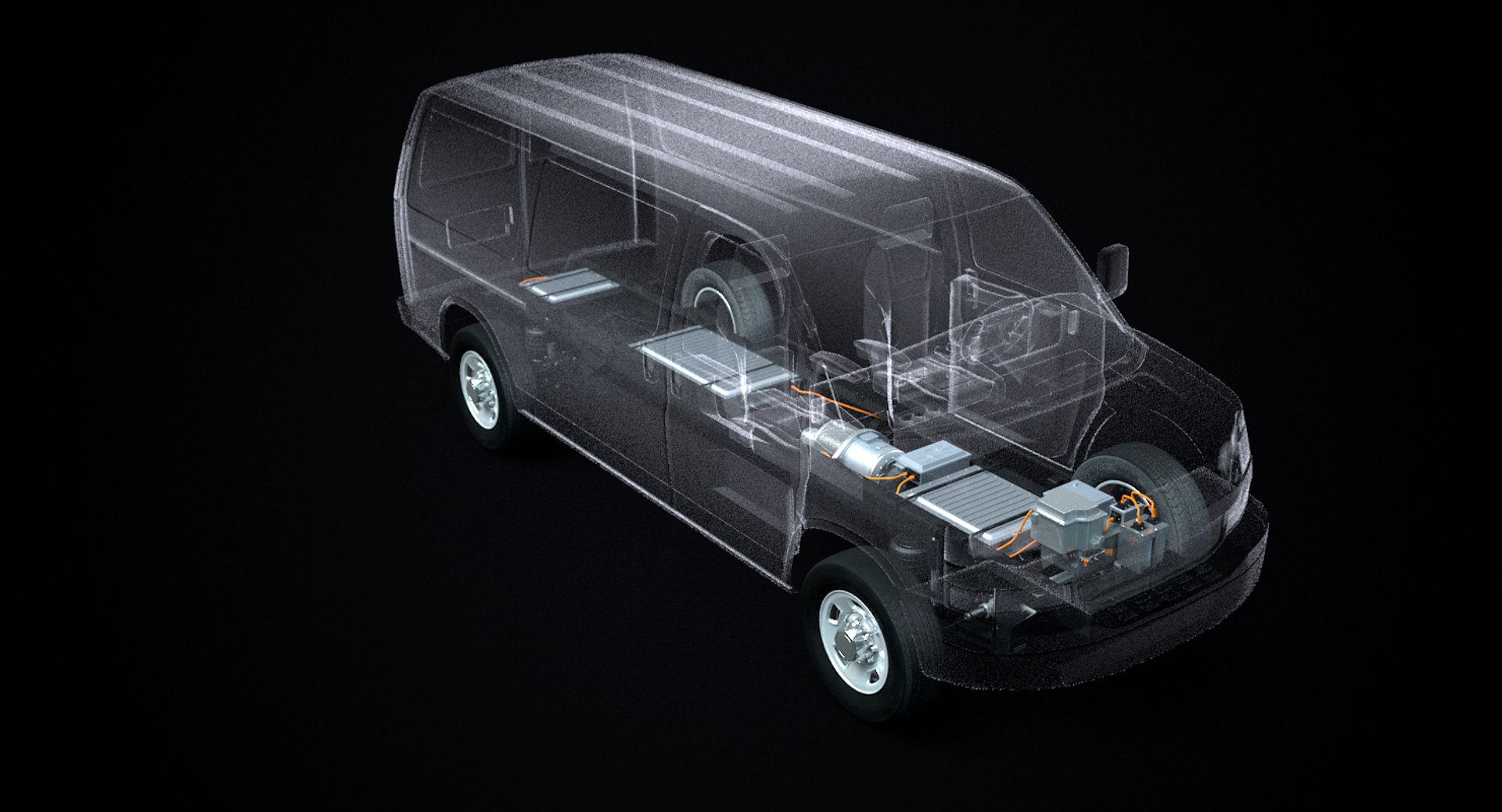 Electric Van X-ray 3D Model - TurboSquid 1332341
