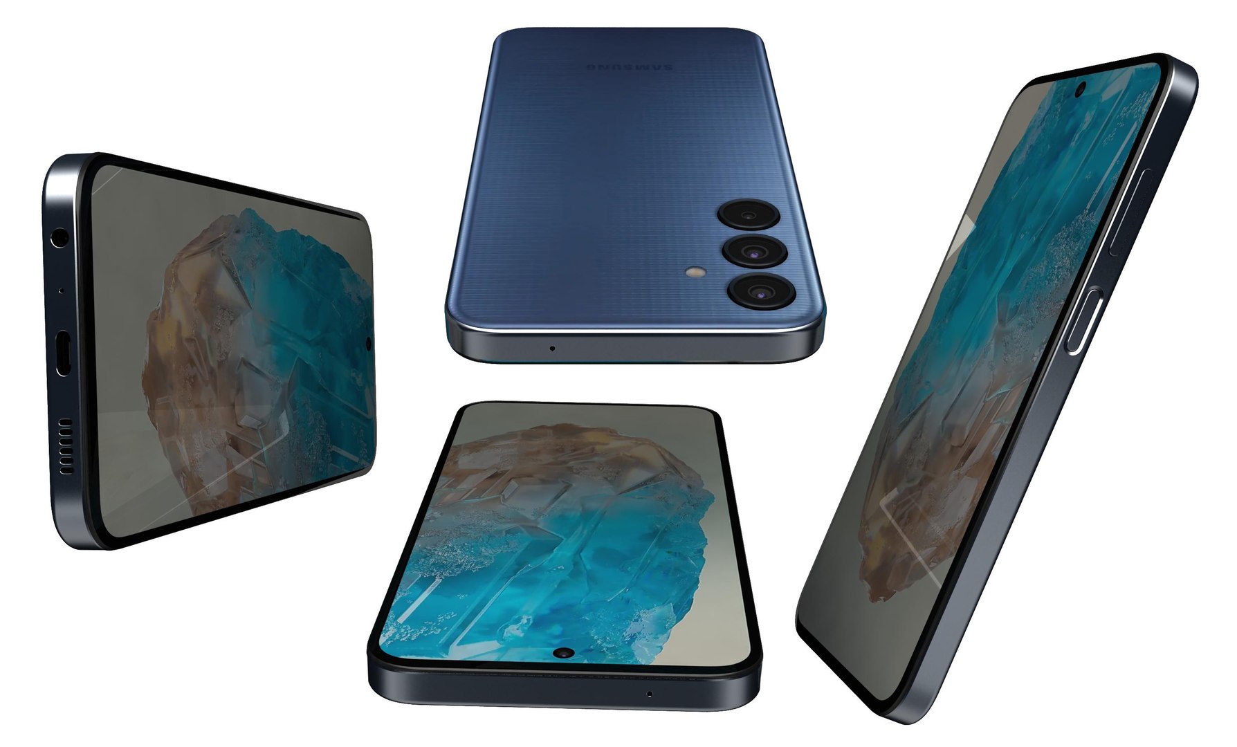 Samsung Galaxy M35 Dark Blue 3D Model - TurboSquid 2238766