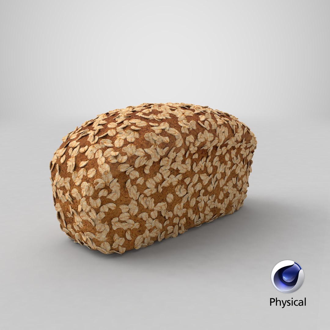 3D Realistic Oat Bread - TurboSquid 1449926