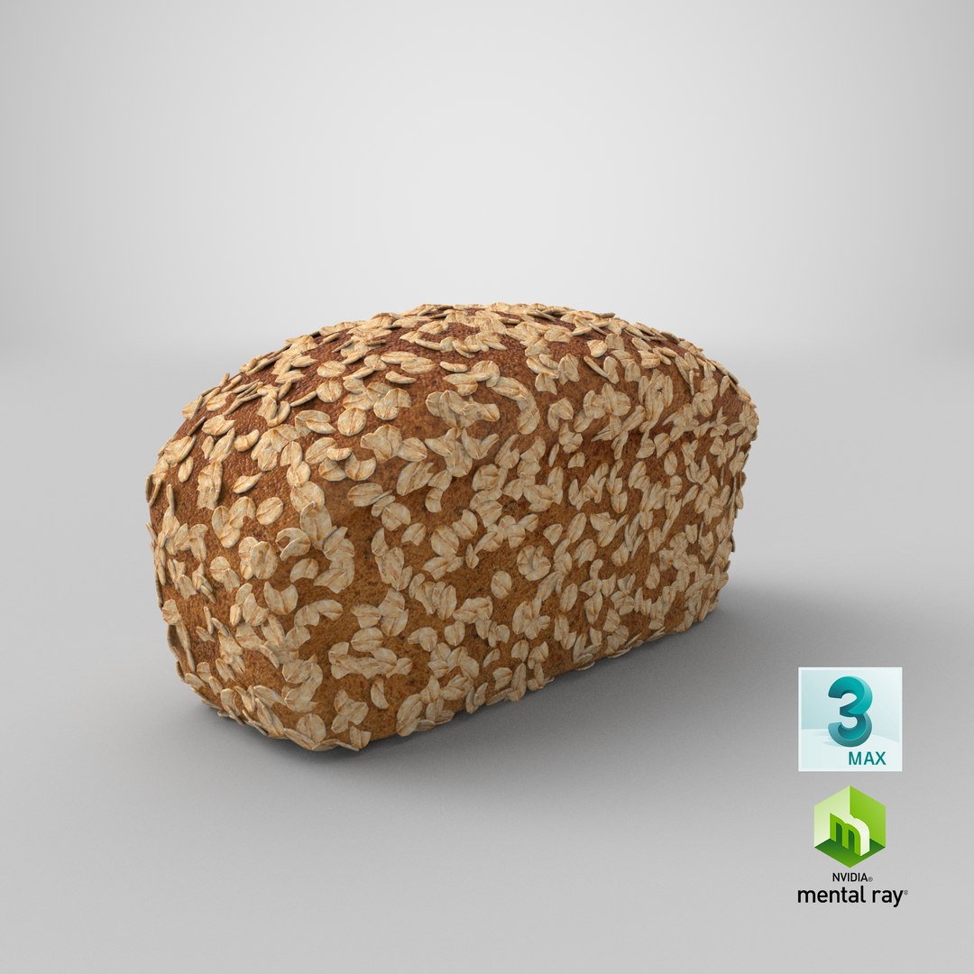 3D Realistic Oat Bread - TurboSquid 1449926