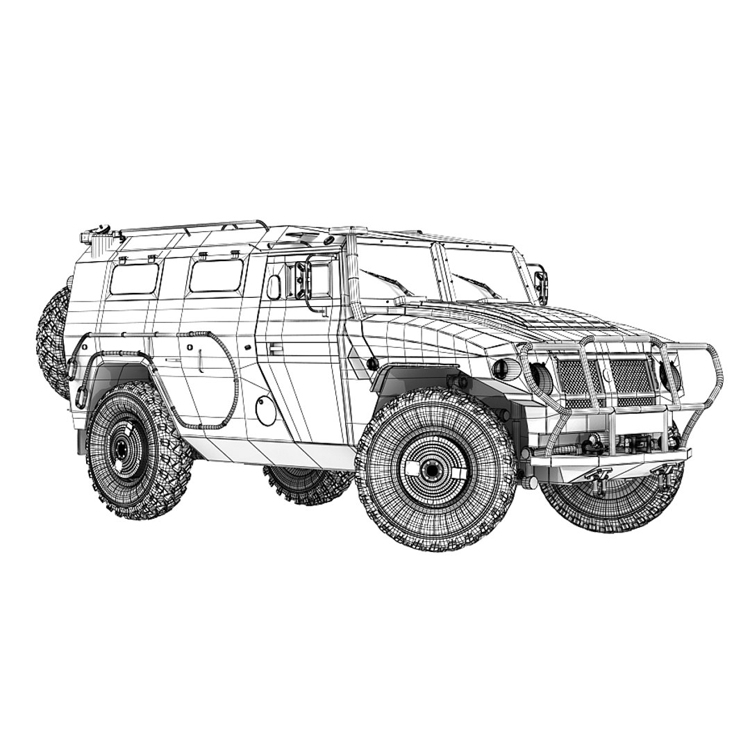 3D Gaz Tigr Model - TurboSquid 1441894