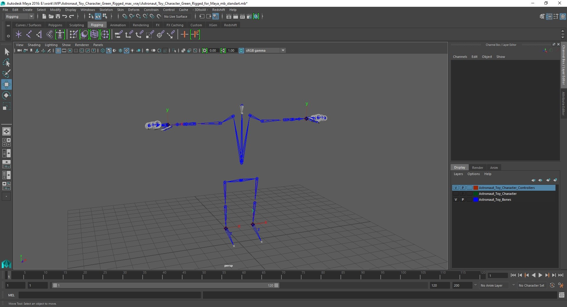 3D Model Astronaut Toy Character Green Rigged For Maya - TurboSquid 2019536