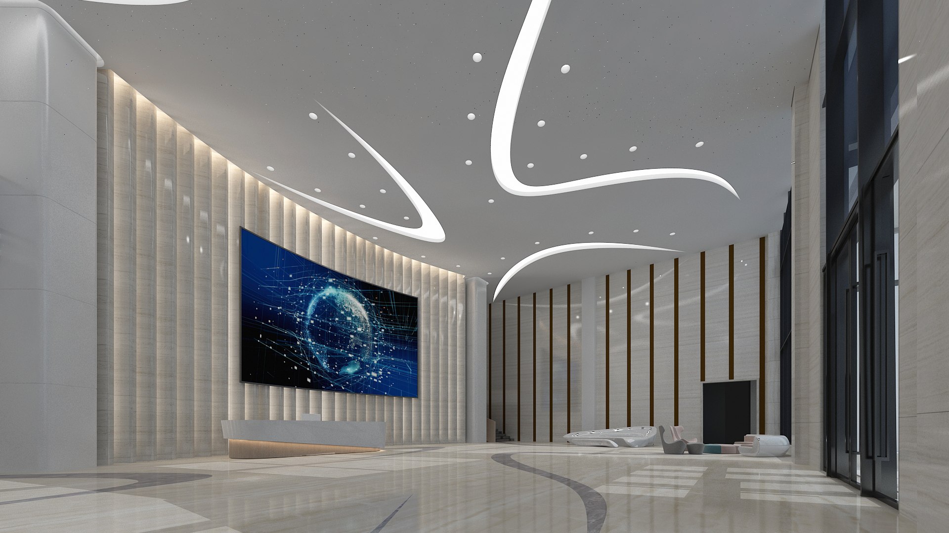 3D Modern Hall 06 Model - TurboSquid 1790434