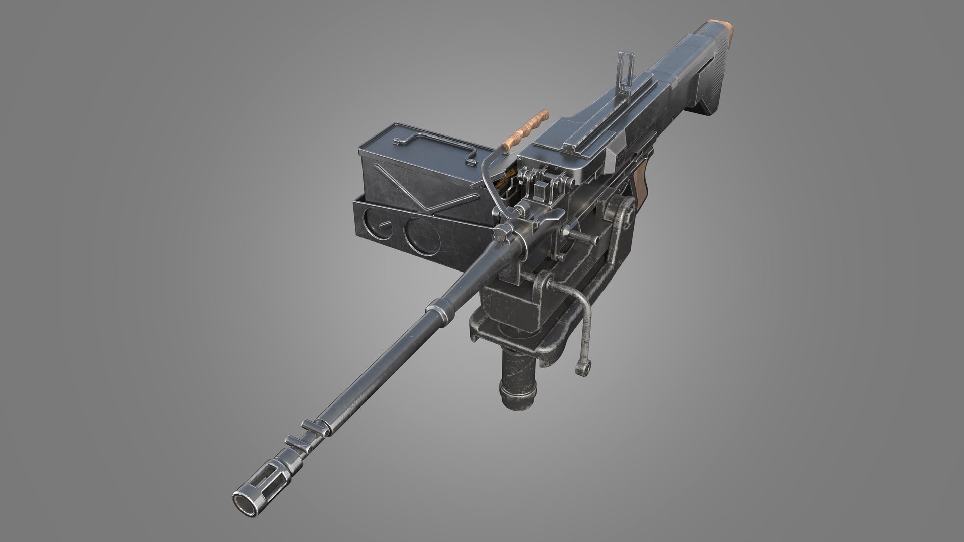 Machine Gun PBR Model - TurboSquid 2285129