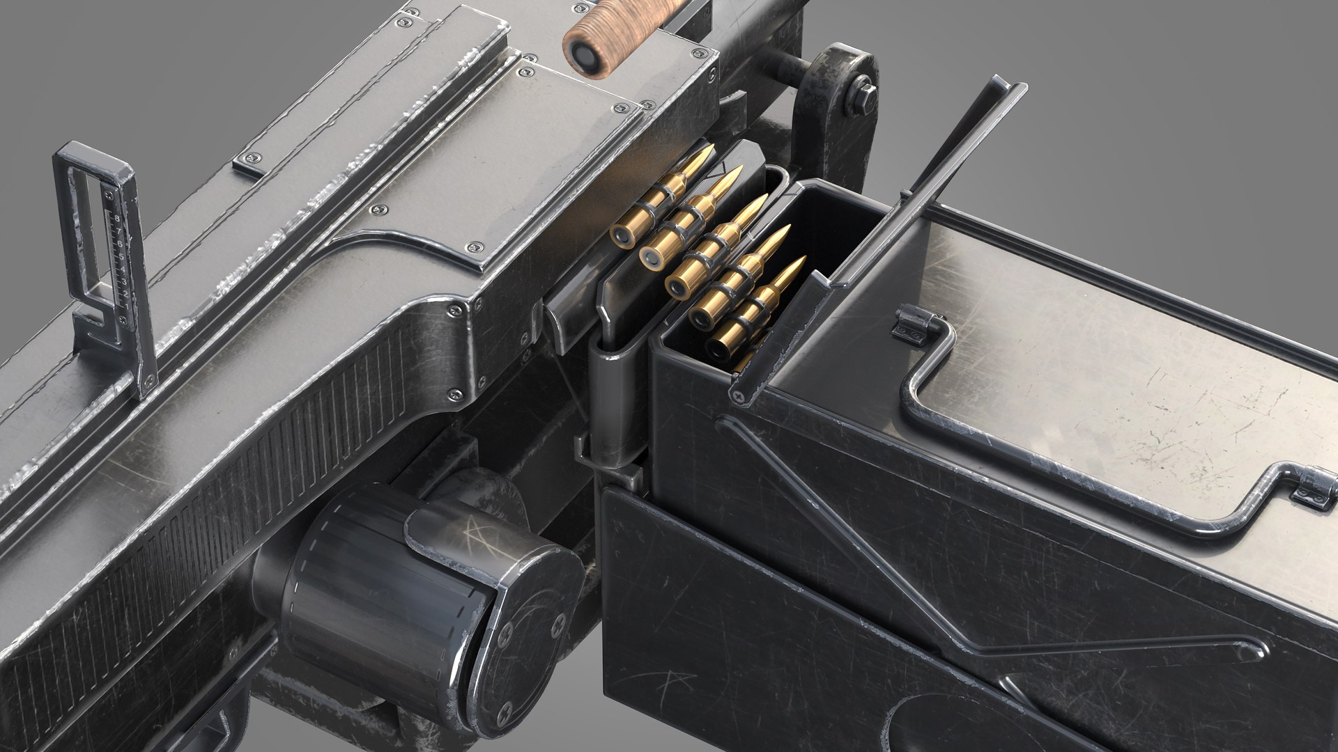 Machine Gun PBR Model - TurboSquid 2285129