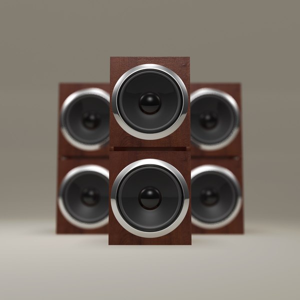 modern twin home speaker 3d model