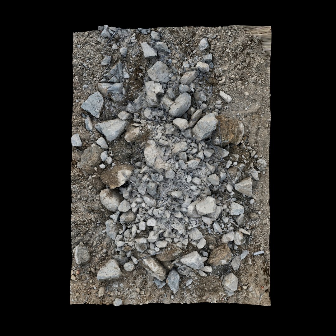 Gravel Rock Pile 03 - 3D Photogrammetry Model Scan Of Pile Of Rocks On ...
