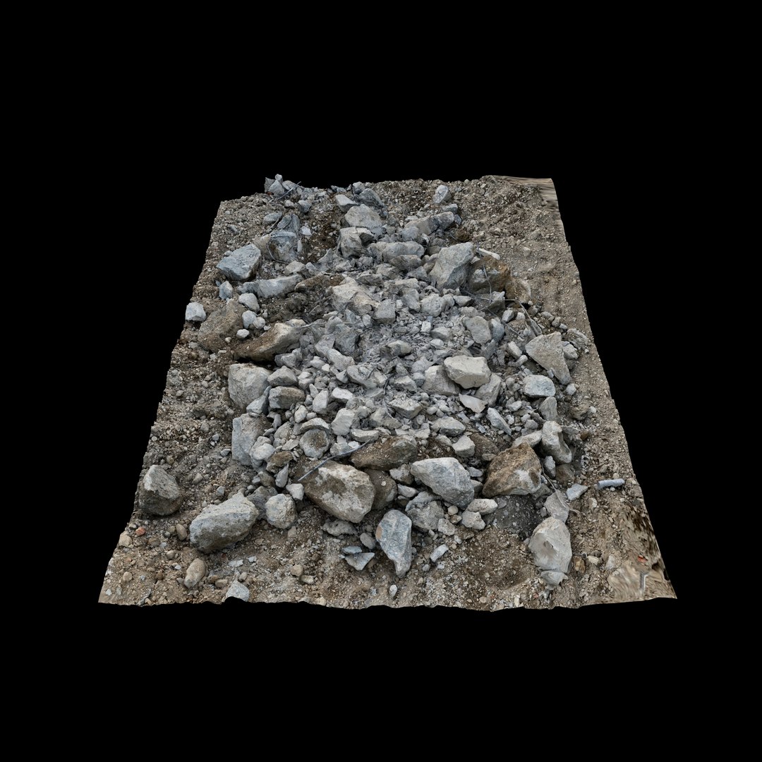 Gravel Rock Pile 03 - 3D Photogrammetry Model Scan Of Pile Of Rocks On ...