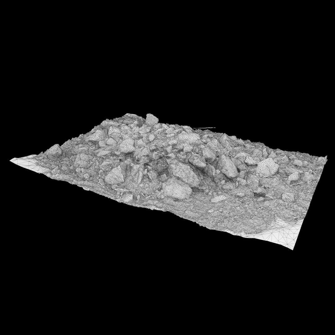 Gravel Rock Pile 03 - 3D Photogrammetry Model Scan Of Pile Of Rocks On ...