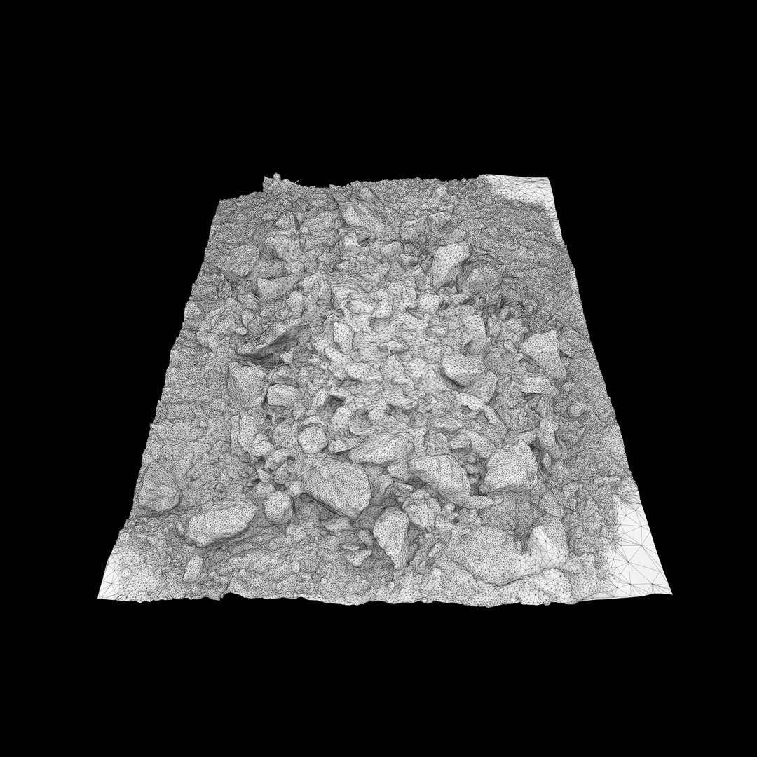 Gravel Rock Pile 03 - 3D Photogrammetry Model Scan Of Pile Of Rocks On ...