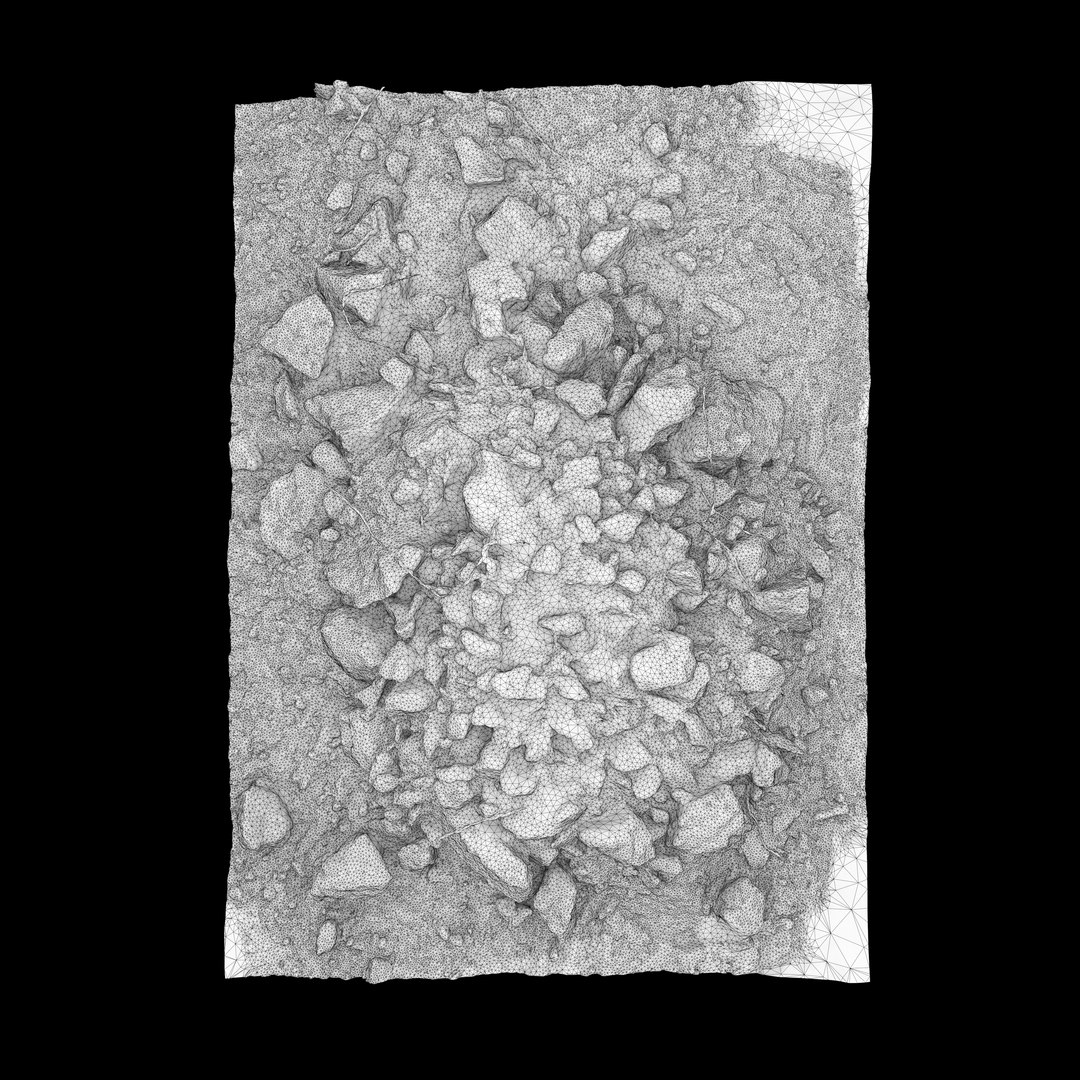 Gravel Rock Pile 03 - 3D Photogrammetry Model Scan Of Pile Of Rocks On ...
