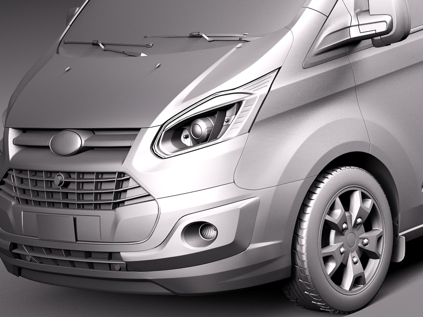 3d Transit 2013 Van Model