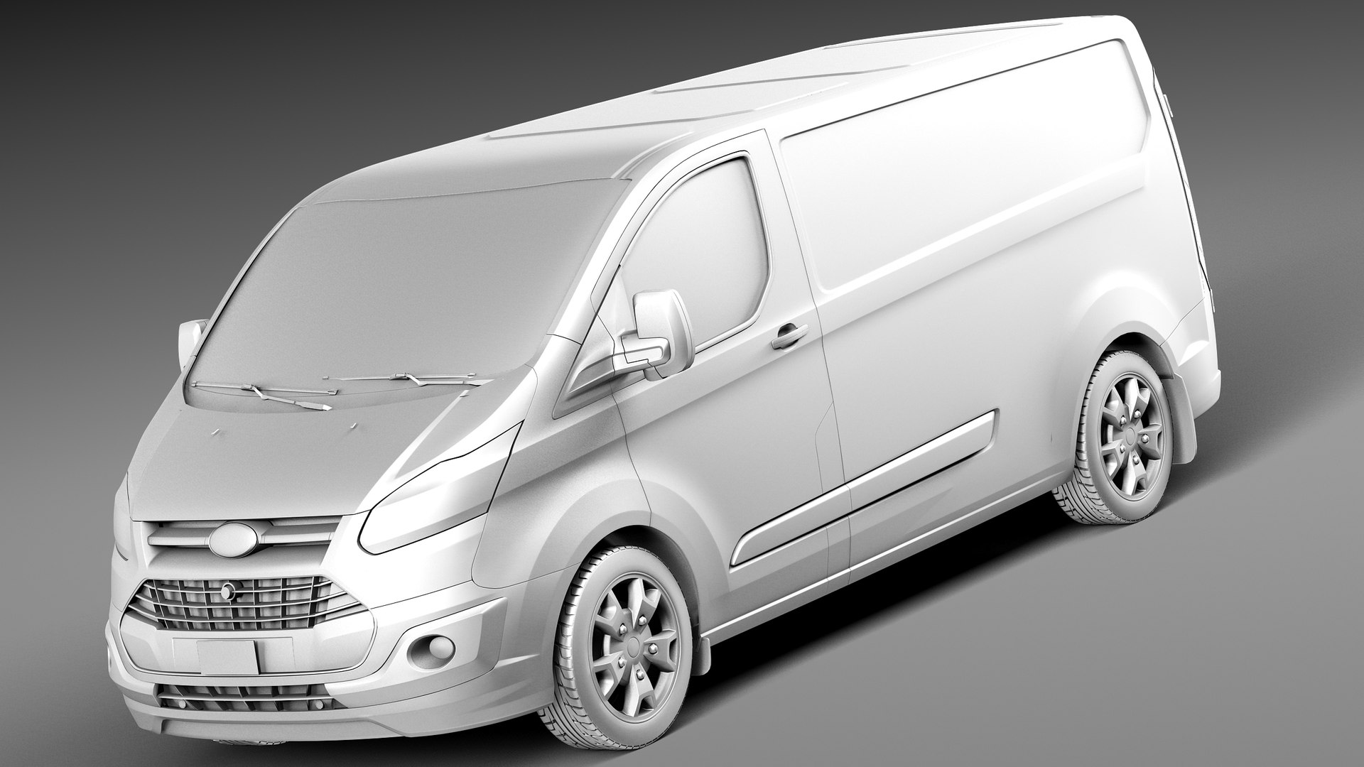 3d Transit 2013 Van Model