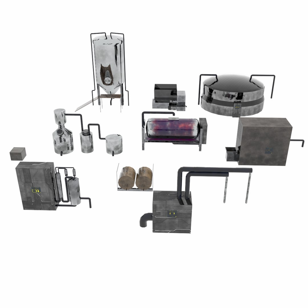 Winery And Distillery Equipment 3D Model - TurboSquid 2135798