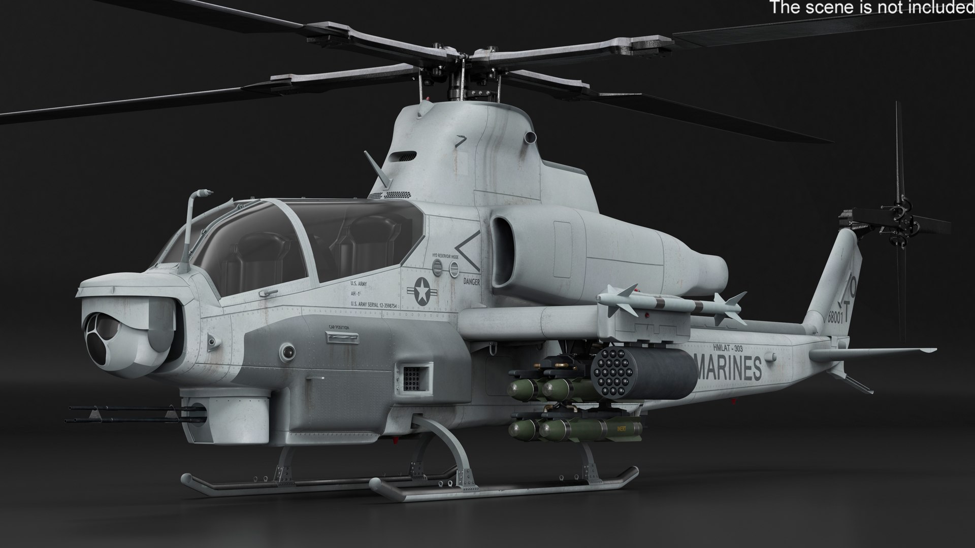 Bell AH-1Z Attack Helicopter 3D Model - TurboSquid 2149108