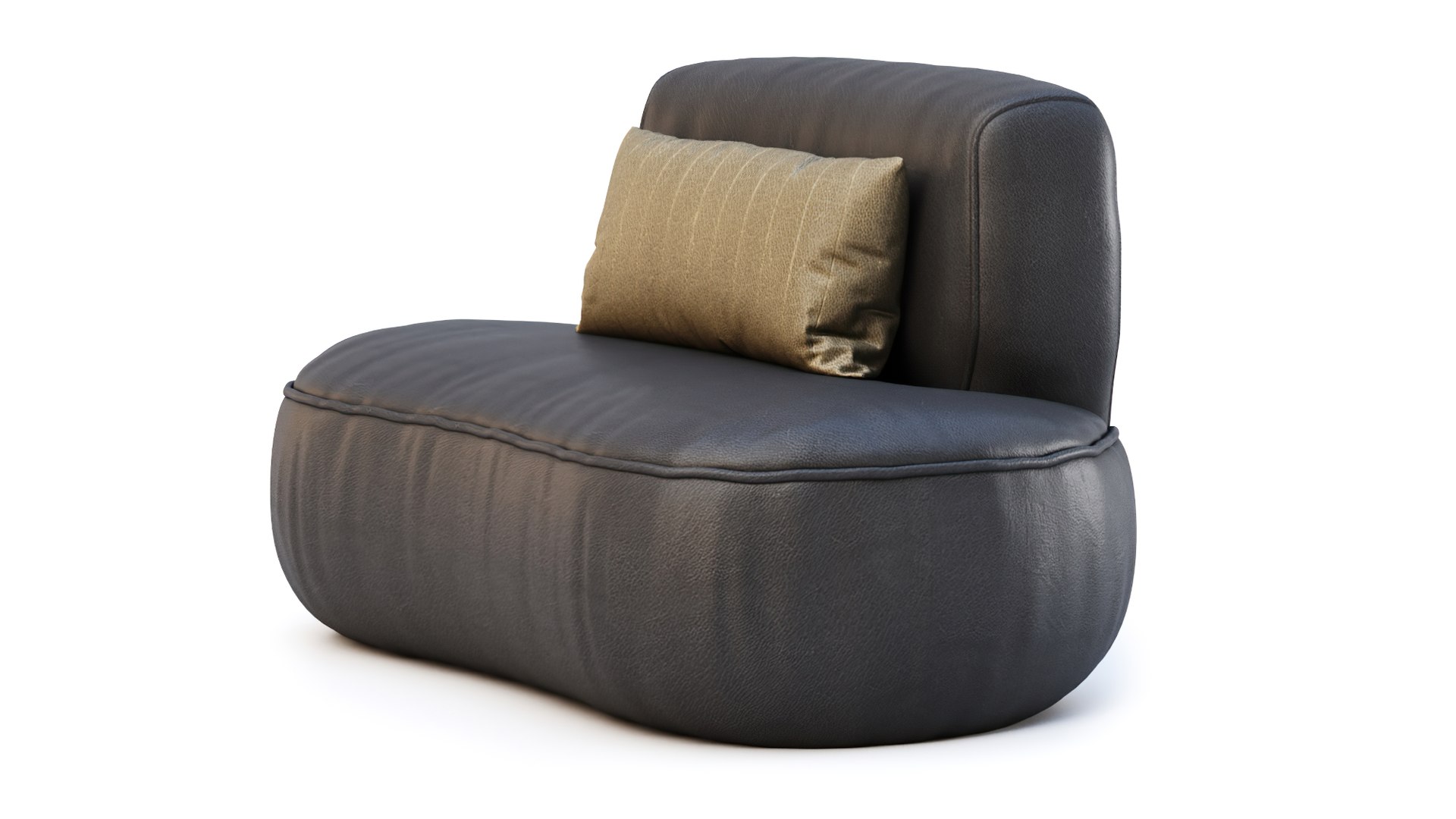 3D Jenifer Lounge Leather Chair By Bpoint Design Model - TurboSquid 2025066
