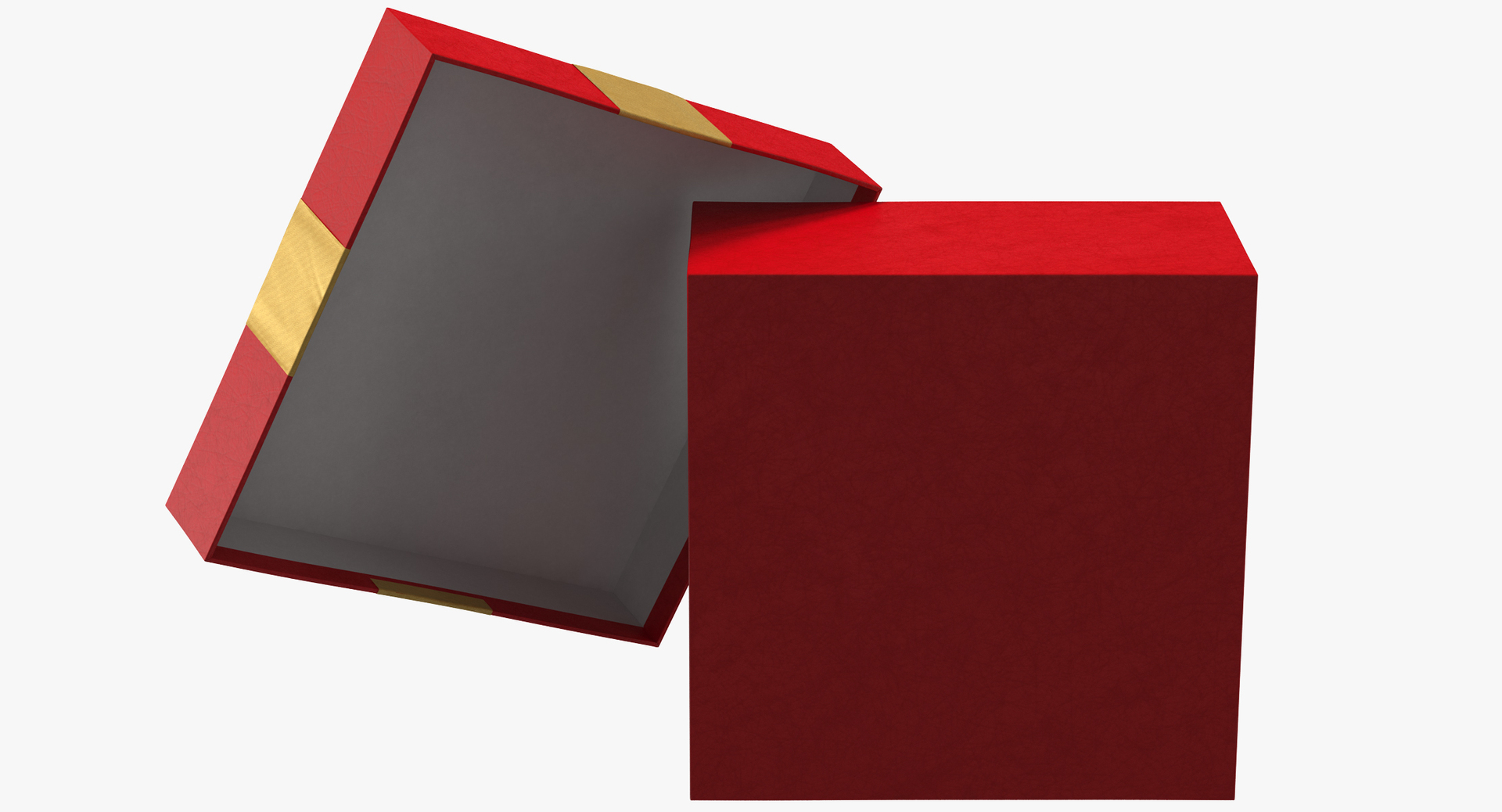 Gift box open red 3D model - TurboSquid 1201152