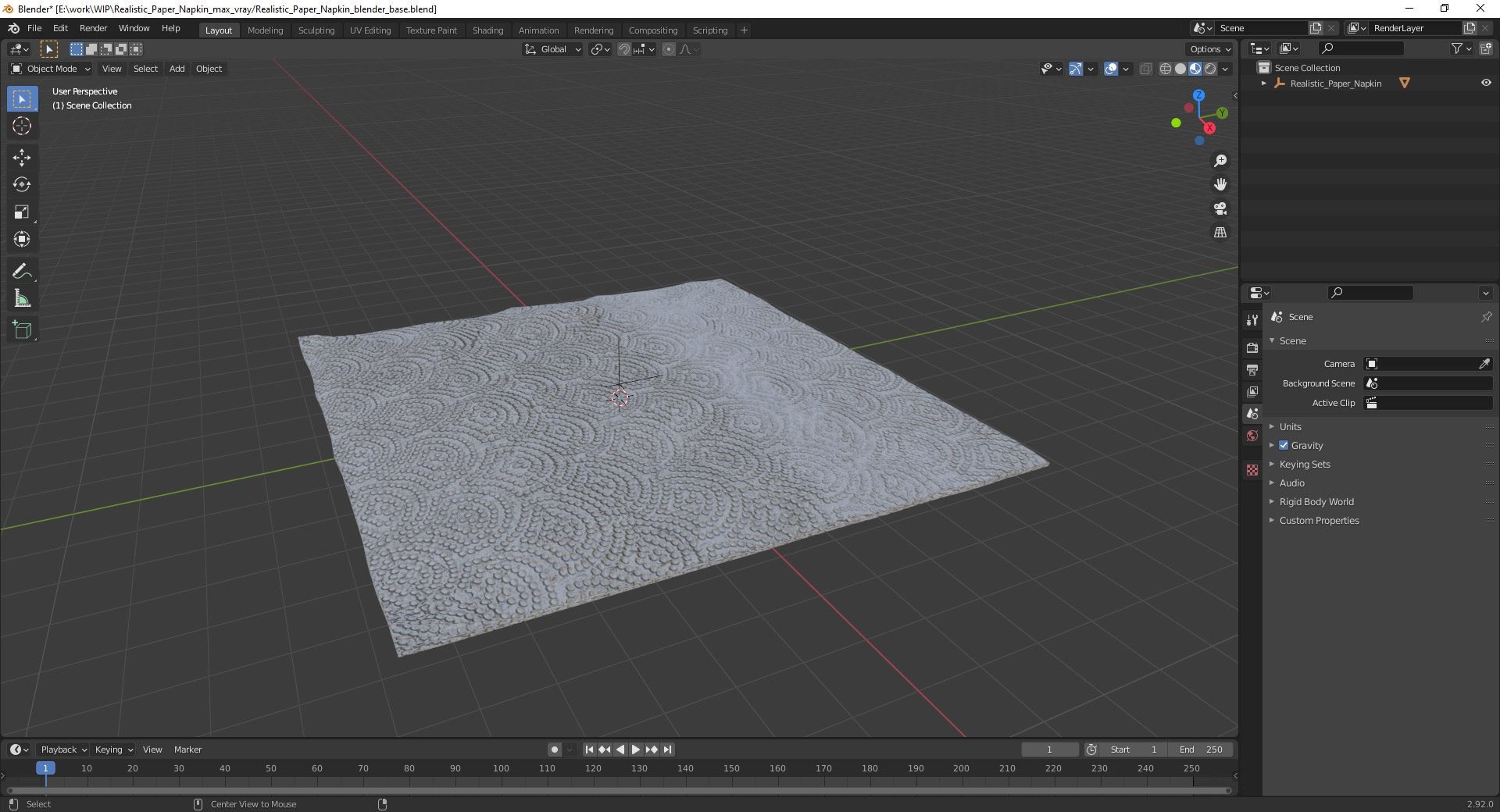 Realistic Paper Napkin 3D Model - TurboSquid 2239320