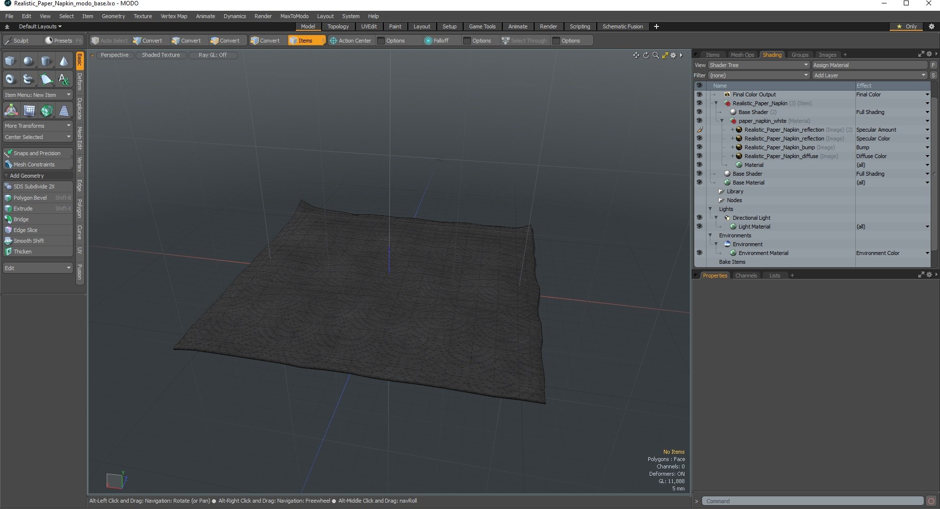 Realistic Paper Napkin 3D Model - TurboSquid 2239320