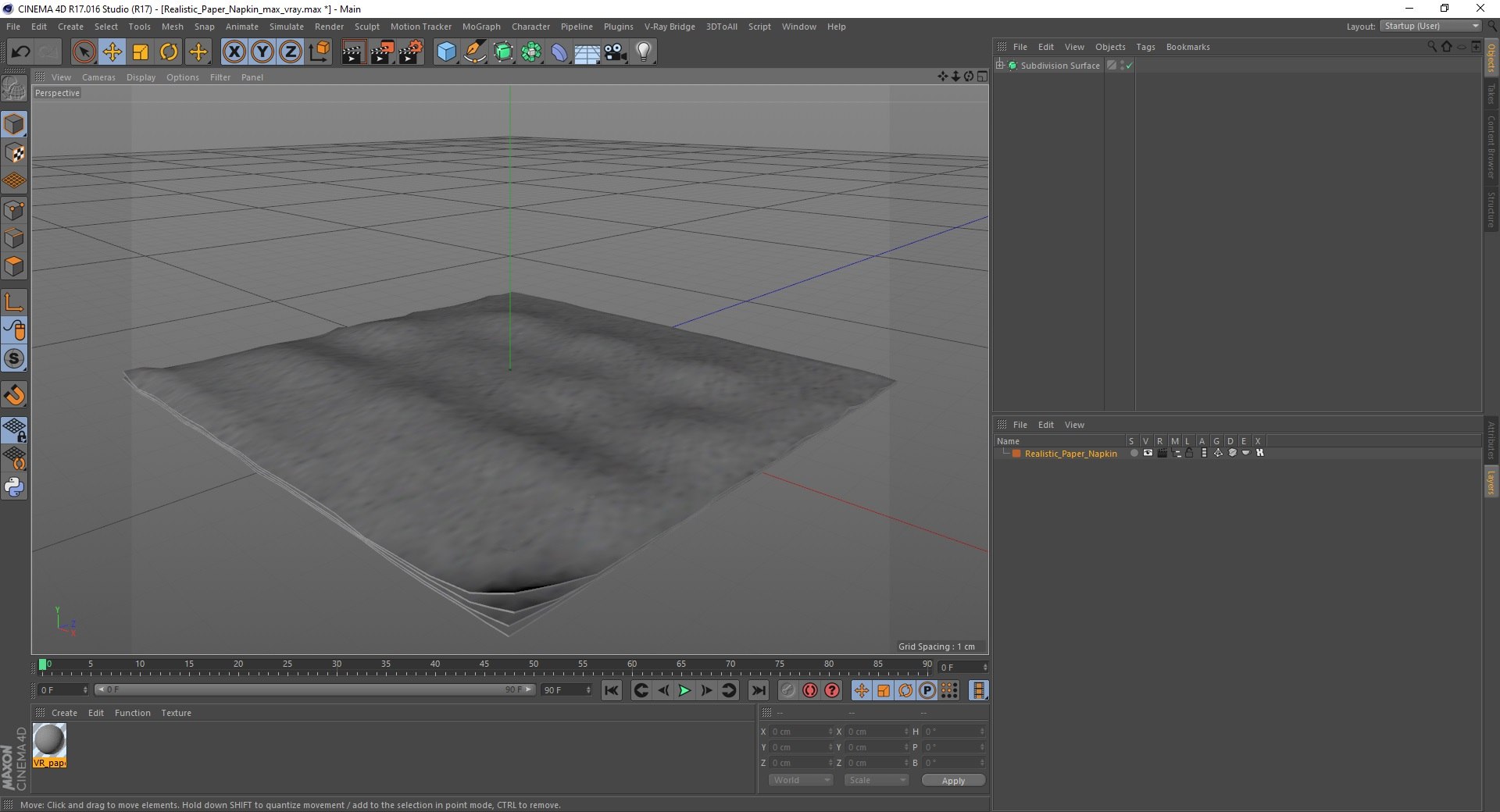 Realistic Paper Napkin 3D Model - TurboSquid 2239320