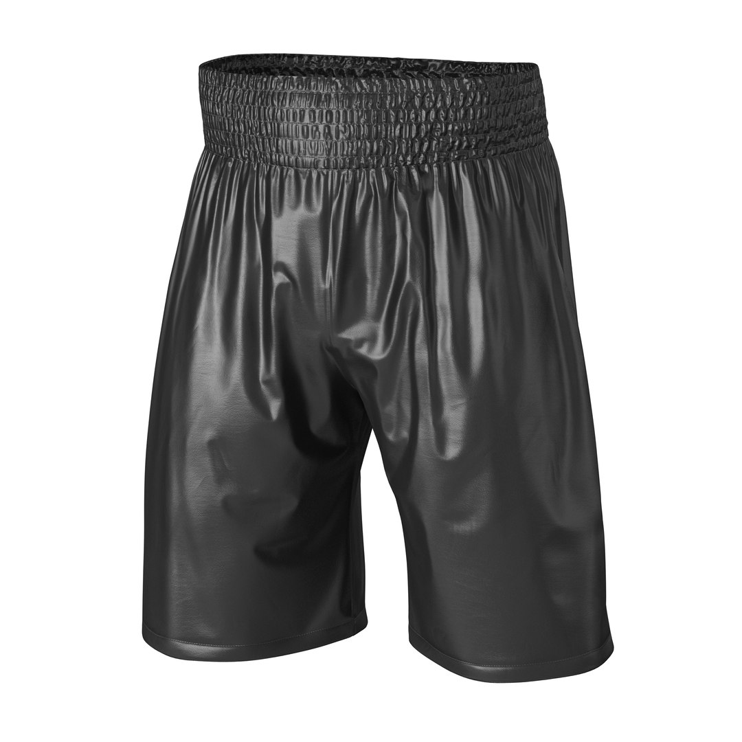 boxing trunks black 3d model
