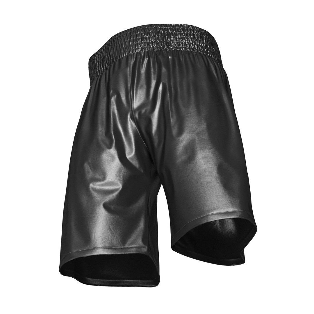boxing trunks black 3d model