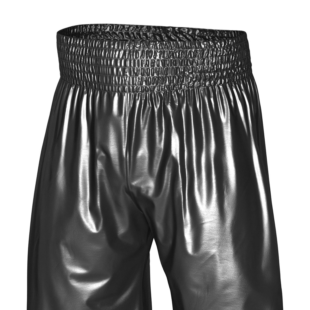boxing trunks black 3d model