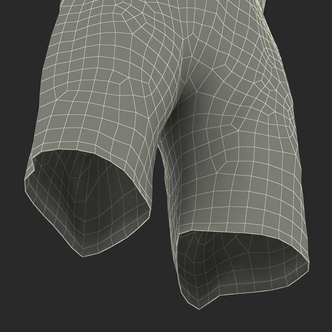 boxing trunks black 3d model